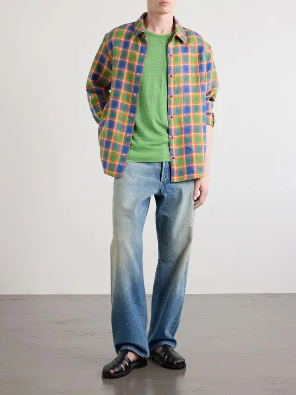 GOD'S TRUE CASHMERE Signature Linen T-shirt - Green