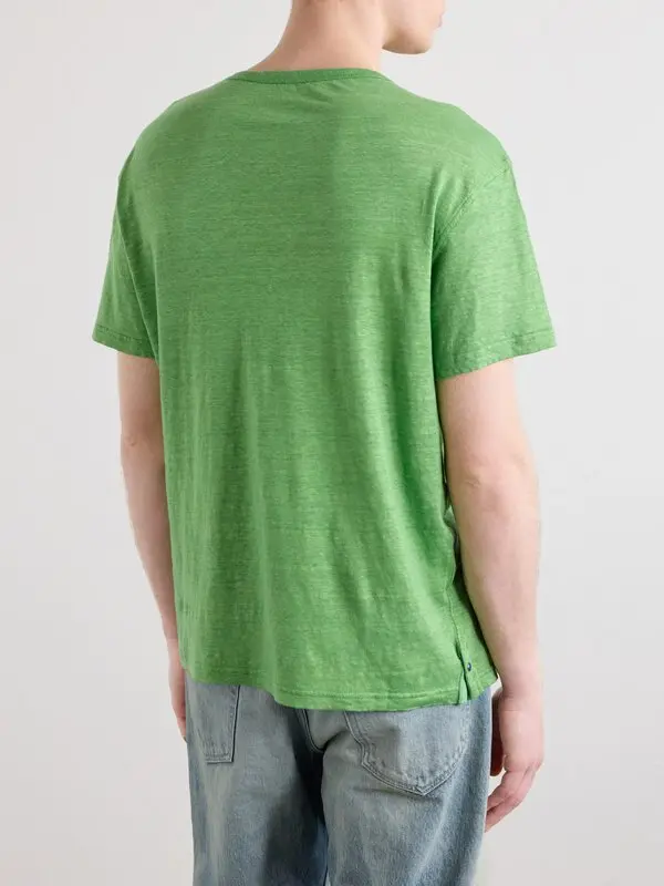 GOD'S TRUE CASHMERE Signature Linen T-shirt - Green