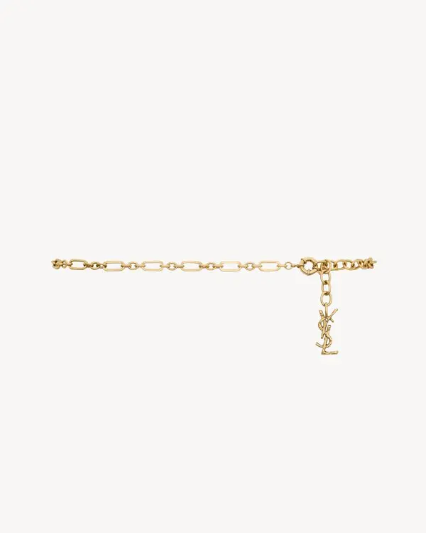 Saint Laurent Cassandre Chain Belt - Laiton Fonce