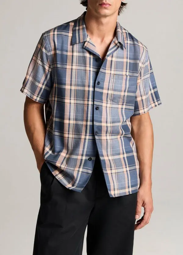 Vince Prine Plaid Cotton-blend Cabana Shirt