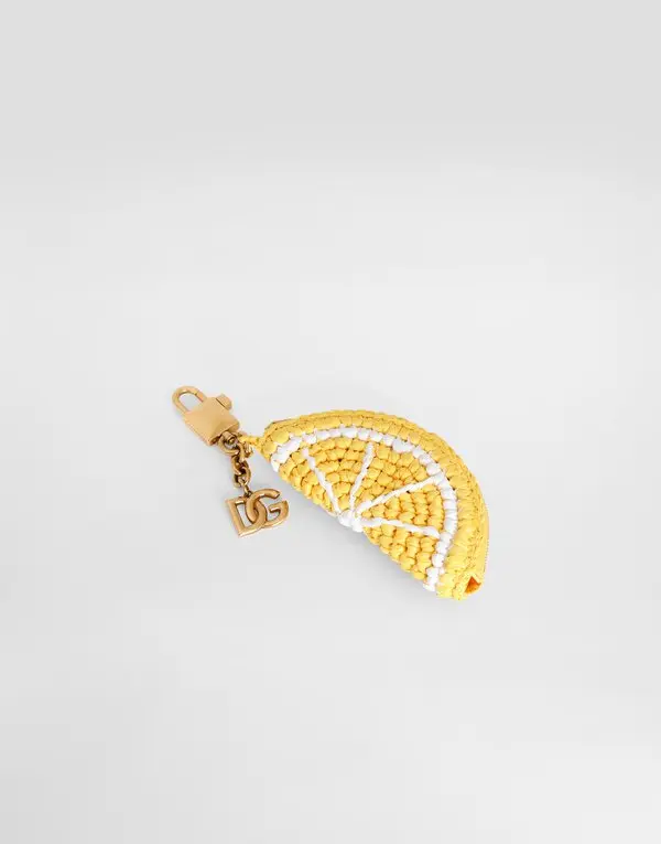 Dolce & Gabbana Raffia Charm Key Ring