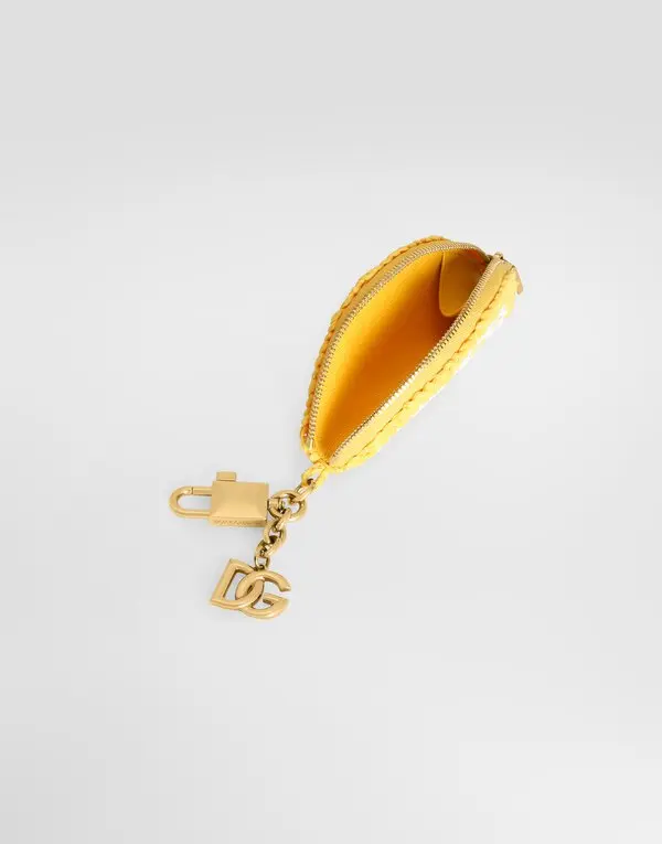 Dolce & Gabbana Raffia Charm Key Ring - Yellow