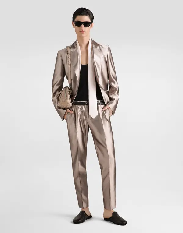 Dolce & Gabbana Sicilia Light Single-breasted Silk Shantung Jacket