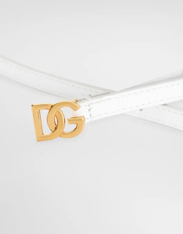Dolce & Gabbana Calfskin Belt With Dg Logo