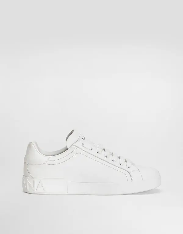 Dolce & Gabbana Calfskin Portofino Sneakers - White