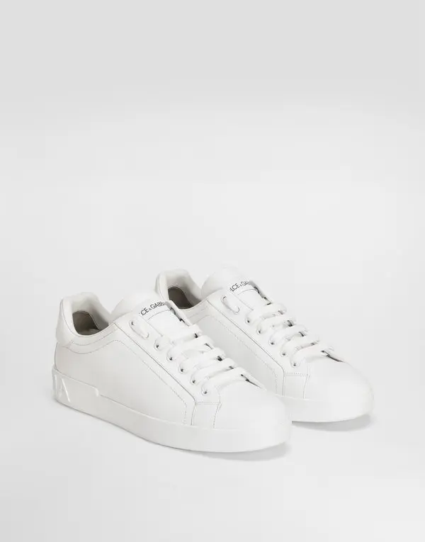 Dolce & Gabbana Calfskin Portofino Sneakers - White