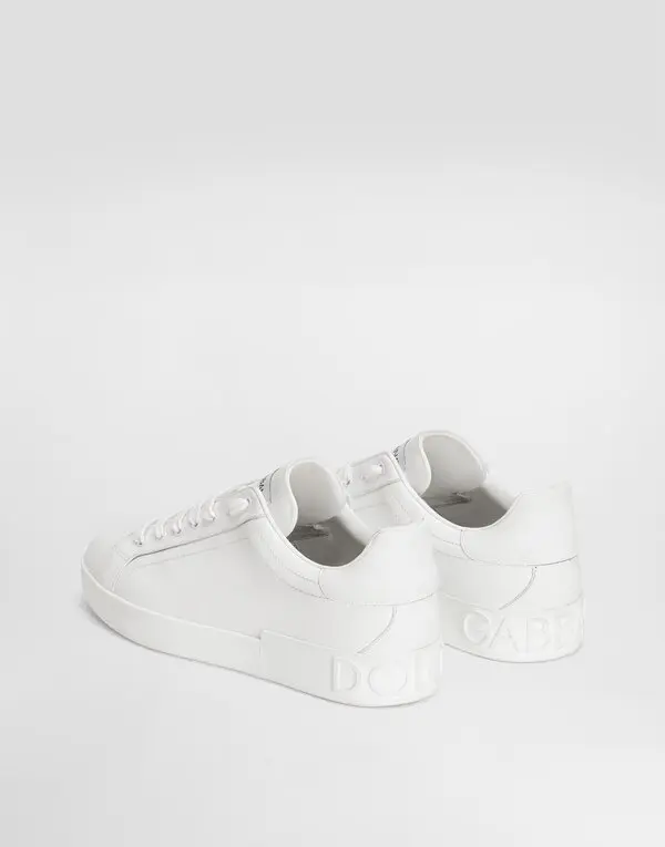 Dolce & Gabbana Calfskin Portofino Sneakers - White