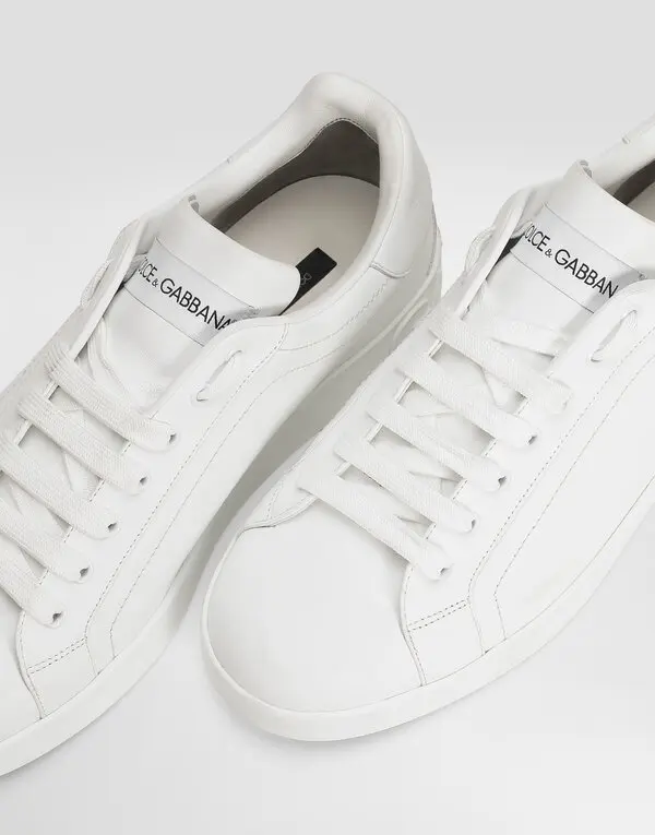 Dolce & Gabbana Calfskin Portofino Sneakers - White