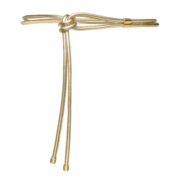 BELTBE Skinny Wrap Leather Belt - Gold