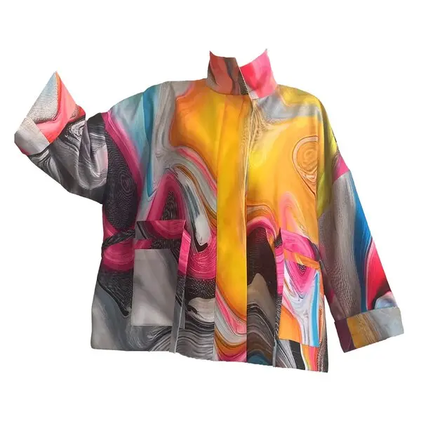 MAXJENNY Smokeflow Watercolour Print Boxy Jacket