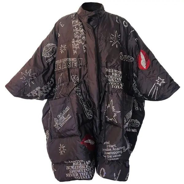 MAXJENNY Oversized Puffer Coat With Swarovski Details