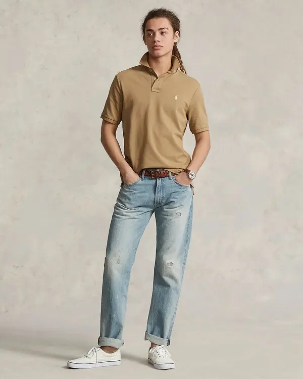 Polo Ralph Lauren Classic Fit Mesh Polo Shirt - Luxury Tan