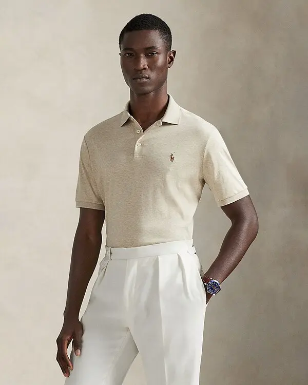 Polo Ralph Lauren Classic Fit Soft Cotton Polo Shirt - Dune Tan