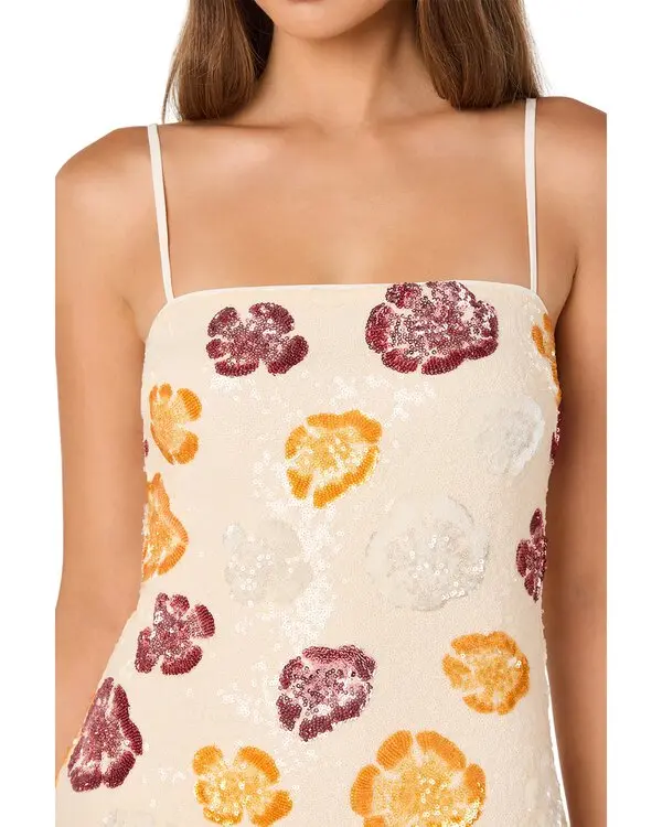 Astr The Label Abelia Sequined Mini Dress - Ivory Multi