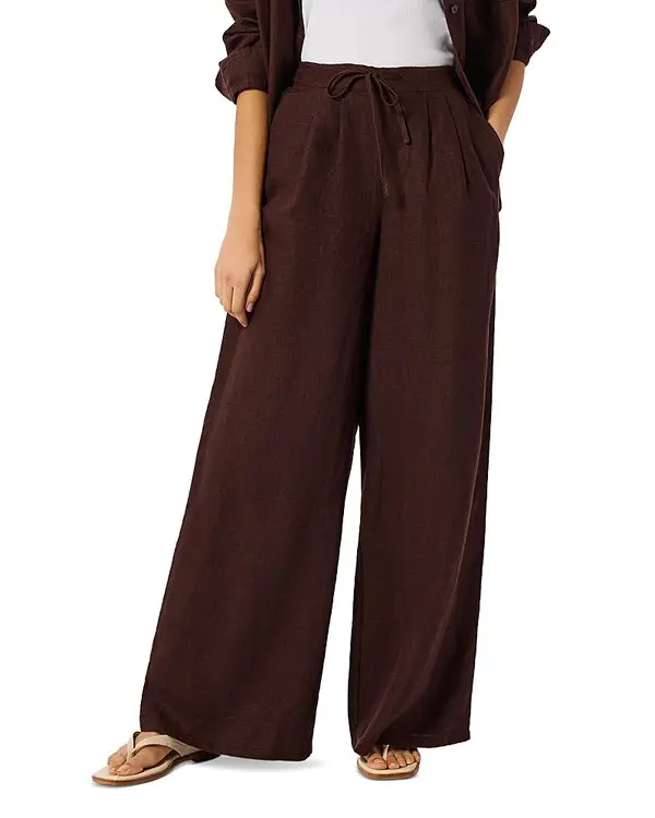 Whistles Wide Leg Linen Trousers
