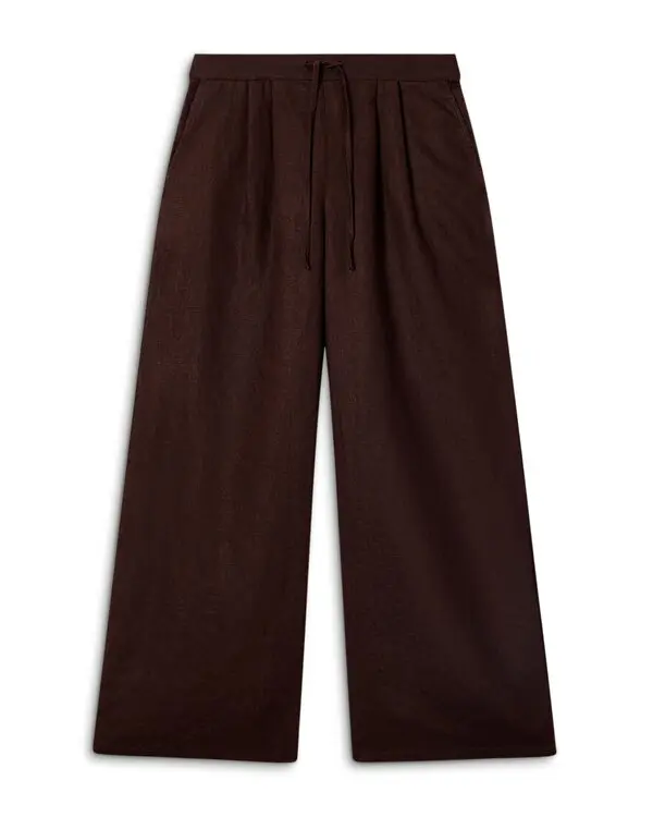 Whistles Petites Wide Leg Linen Trousers