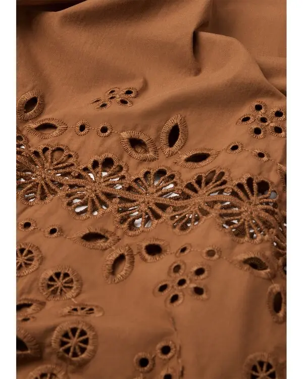 Whistles Cotton Broderie Shirt Dress