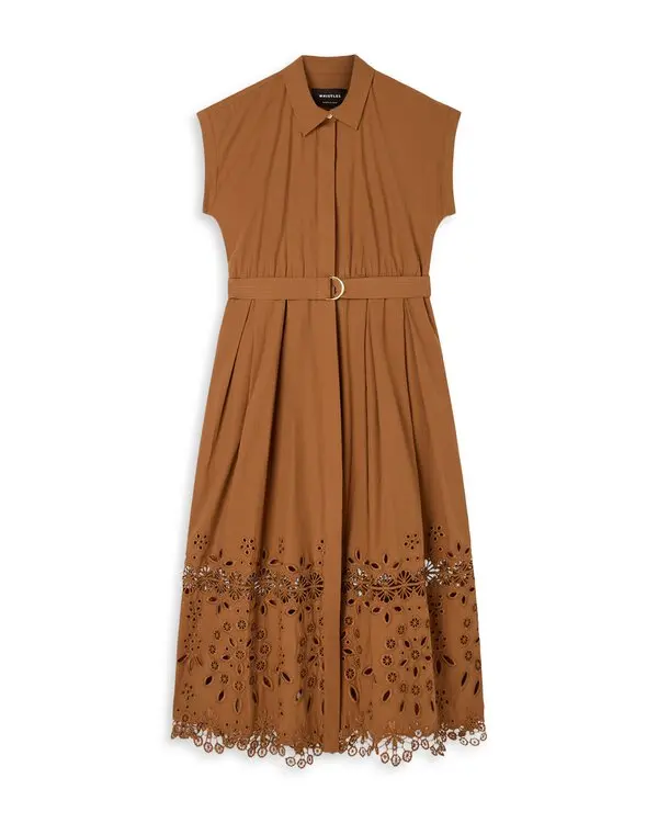 Whistles Cotton Broderie Shirt Dress