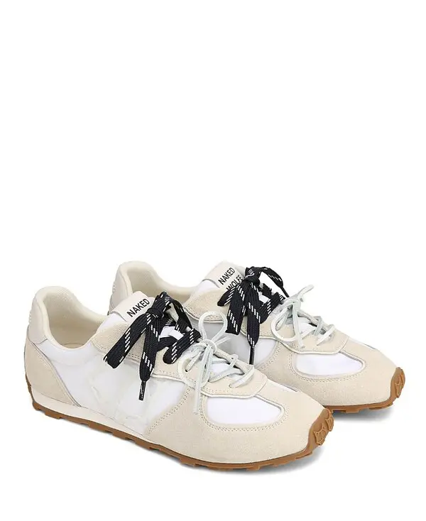NAKED WOLFE Lightning Sneaker - White Nylon