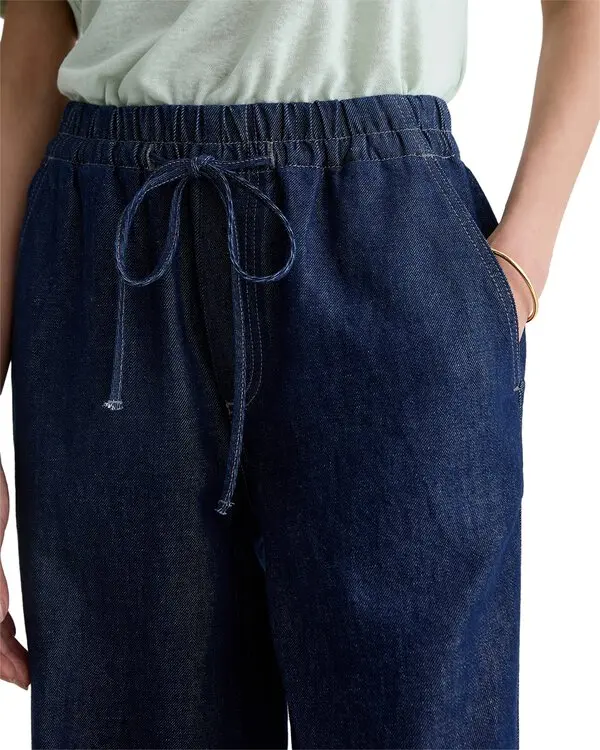 Ag Adria Cinched Low Rise Wide Leg Jeans - Napa