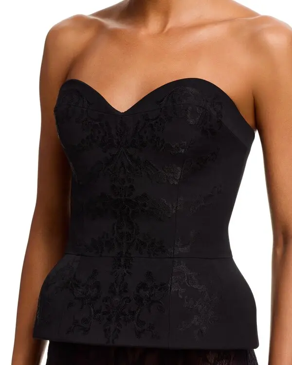 Alexander McQueen Ribcage Embroidery Corset Top