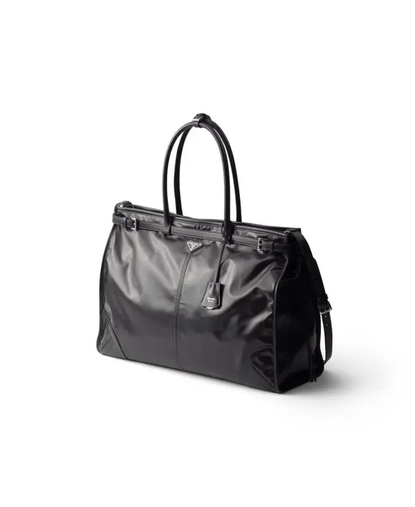 Prada Bonnie Leather Tote Bag - Black