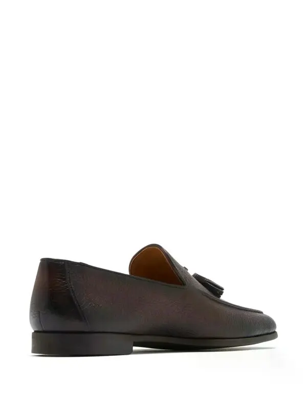 Magnanni Grained Leather Tassel Detail Loafers