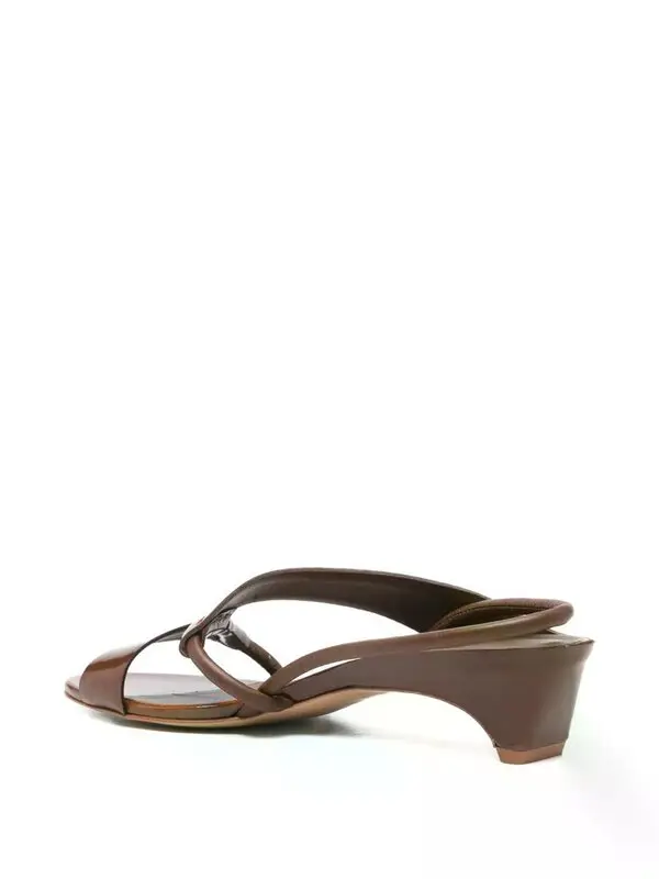 DEL CARLO Crossover Strap Slingback Sandals