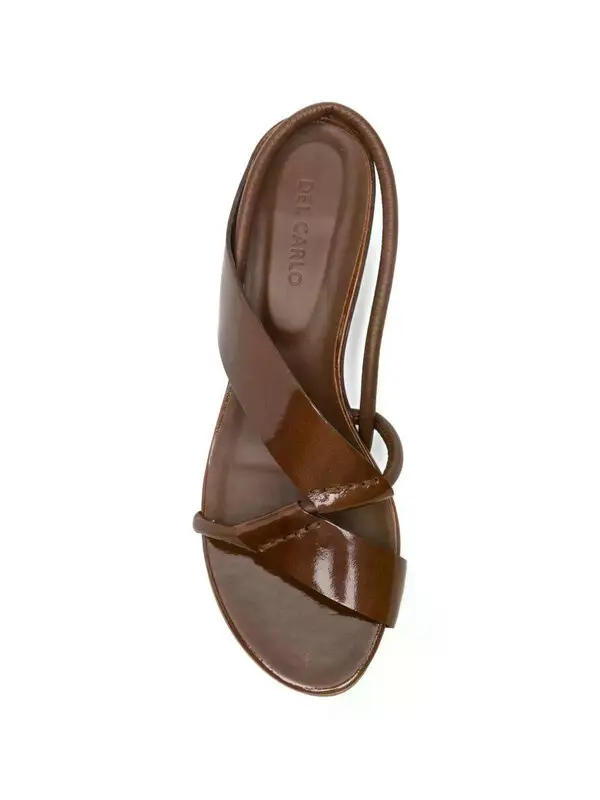 DEL CARLO Crossover Strap Slingback Sandals