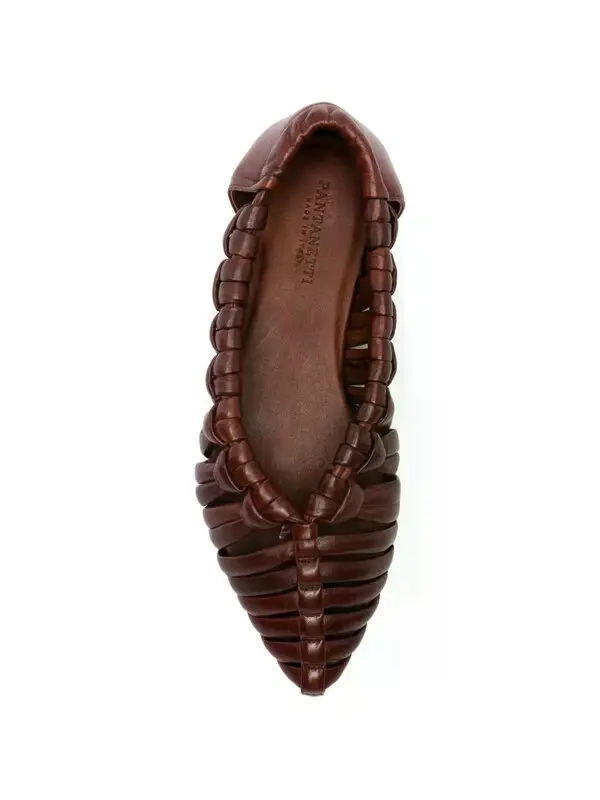 PANTANETTI Woven Leather Ballet Flats