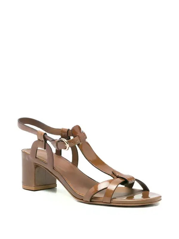 DEL CARLO Betty T-bar Block-heel Sandals