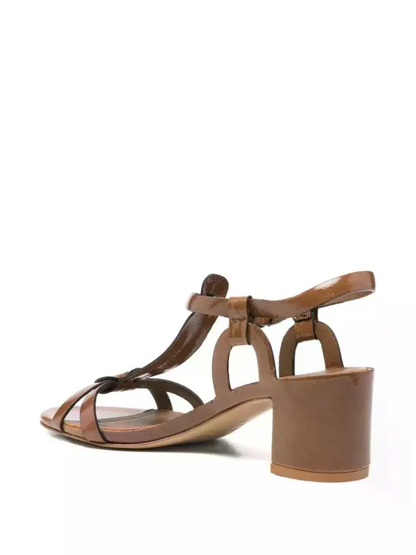 DEL CARLO Betty T-bar Block-heel Sandals