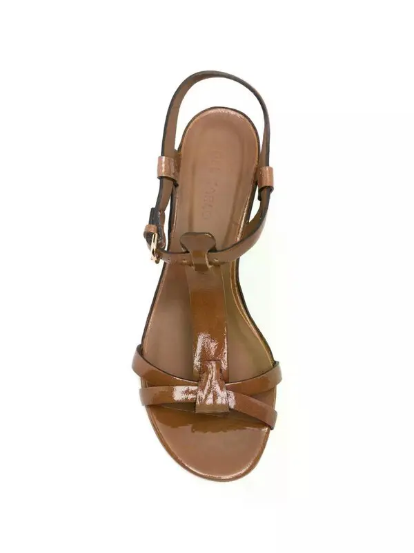 DEL CARLO Betty T-bar Block-heel Sandals