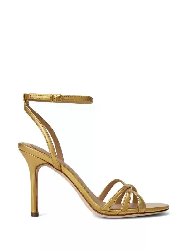 Ralph Lauren Kendyl Metallic Leather Sandals