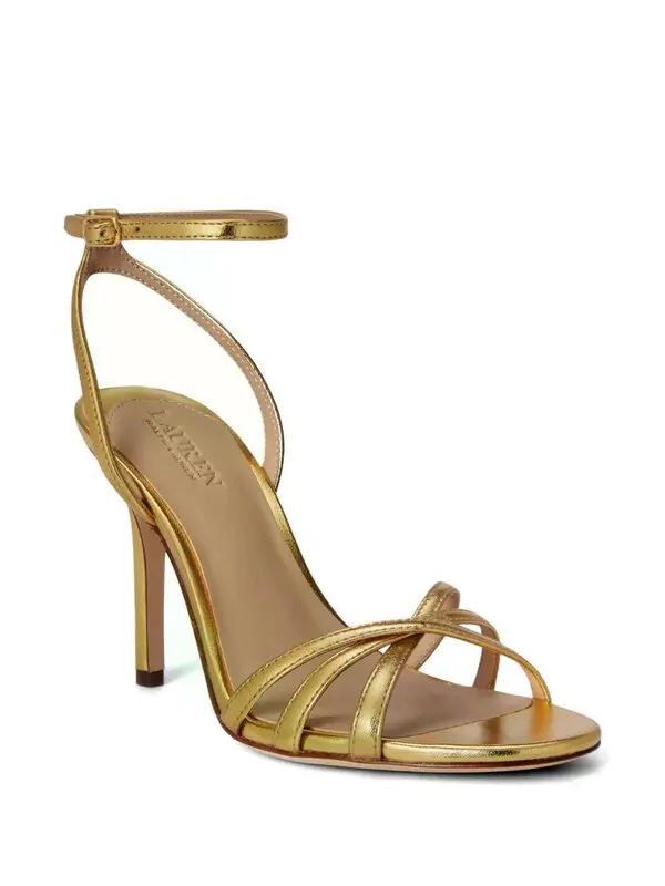 Ralph Lauren Kendyl Metallic Leather Sandals