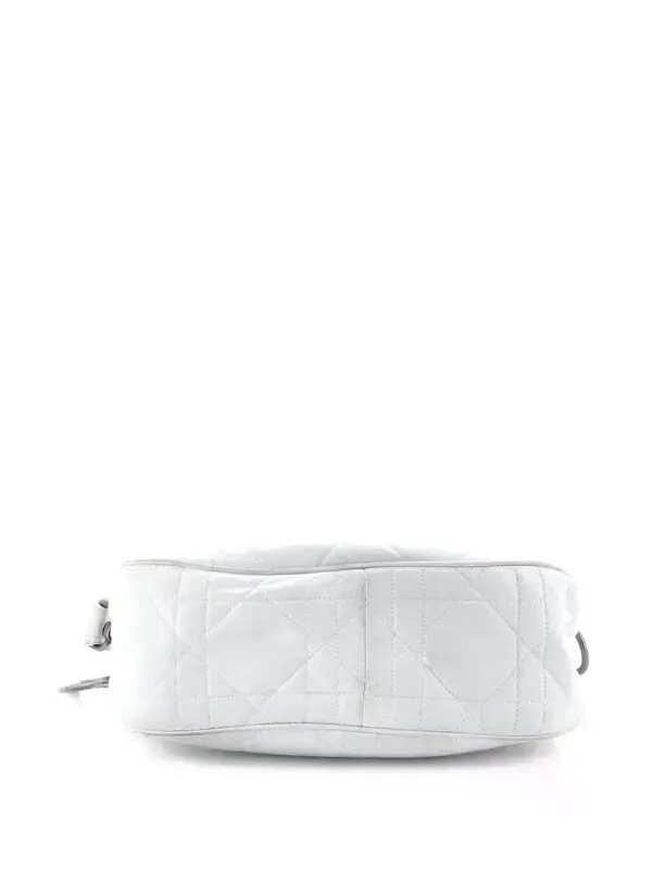 Dior D Charm Zip Cannage Quilt Lambskin Small Hobo Bag