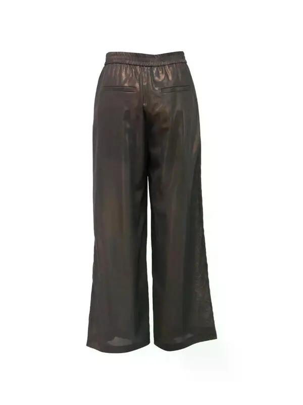 Brunello Cucinelli Metallic Wide-leg Trousers