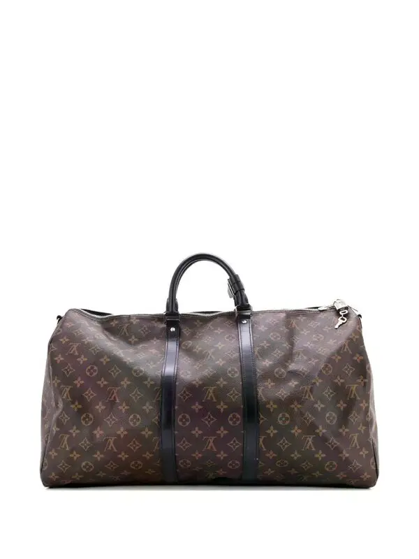 LOUIS VUITTON Keepall Bandouliere 55 Travel Bag - Brown