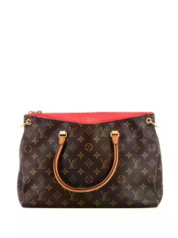 LOUIS VUITTON Pallas Tote Monogram Canvas With Leather Shoulder Bag