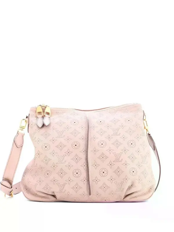 LOUIS VUITTON Mahina Leather Pm Hobo Bag - Neutrals