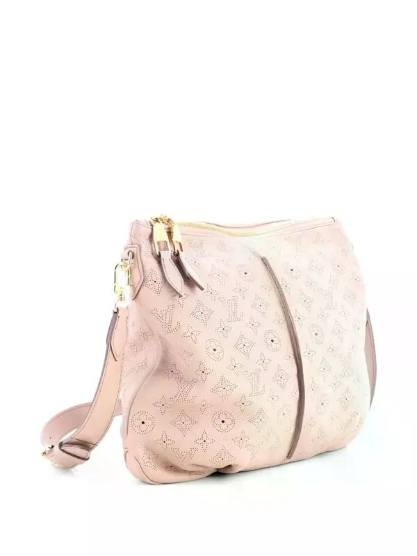 LOUIS VUITTON Mahina Leather Pm Hobo Bag - Neutrals
