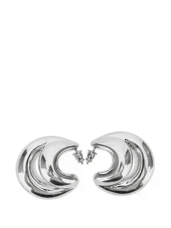 PANCONESI Polished Crescent Earrings - Silver