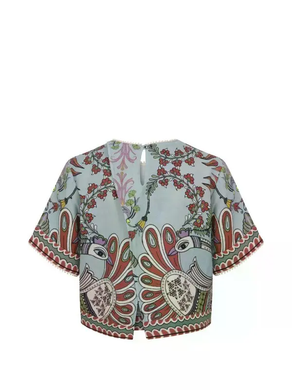 Lug Von Siga Dakota Graphic Print Cropped Top