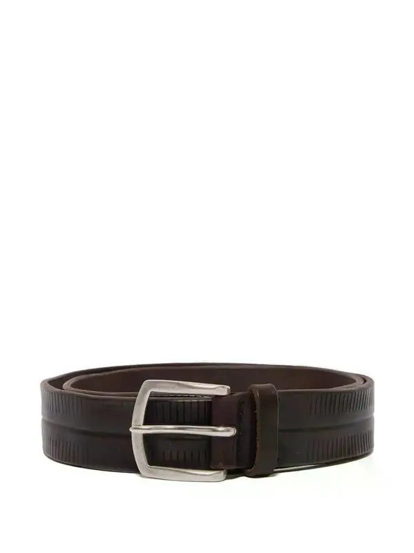 Orciani Ribbed Leather Belt - Brown