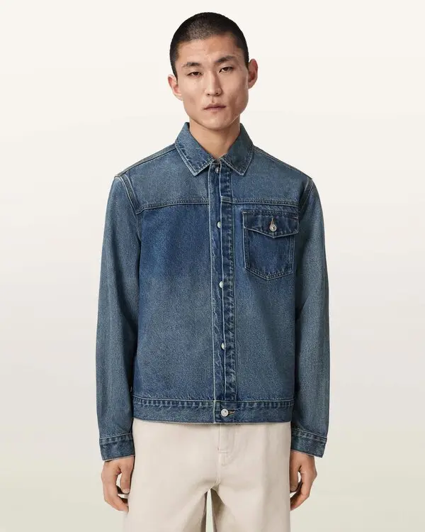 ALLSAINTS Roth Regular Fit Denim Jacket