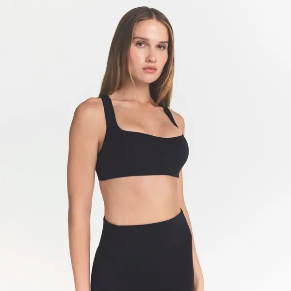 SKIMS Racer Back Bra | Black | | Nike Studio Stretch