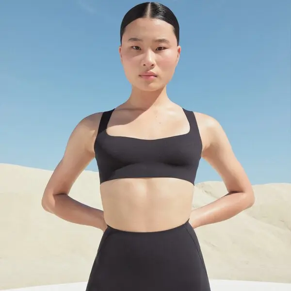 SKIMS Racer Back Bra | Black | | Nike Studio Stretch