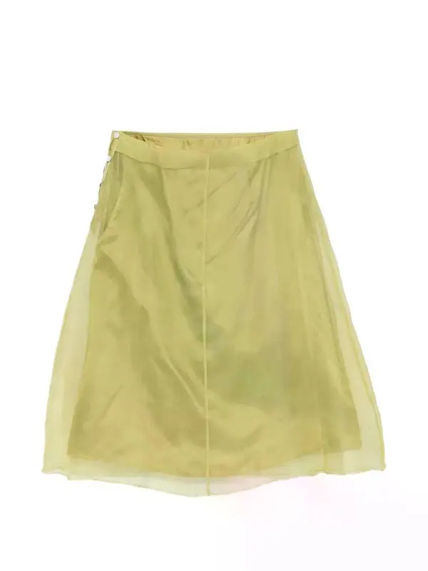 AMI Paris Sheer Layered Midi Skirt