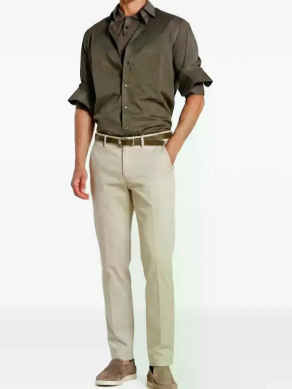 MASON'S Torino Flex Pressed-crease Chinos Trousers