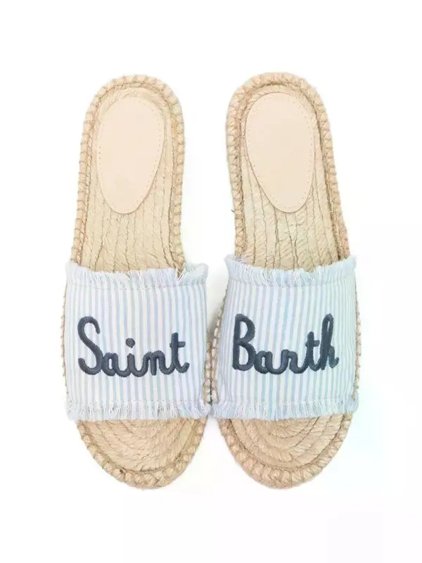 MC2 SAINT BARTH Luz Logo Embroidered Sandals